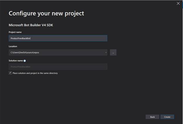 Getting Started With Microsoft Bot Using Visual Studio 2019
